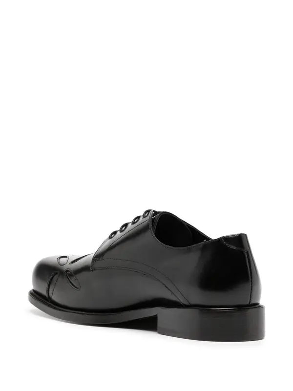 STEFAN COOKE Embroidered Leather Derby Shoes