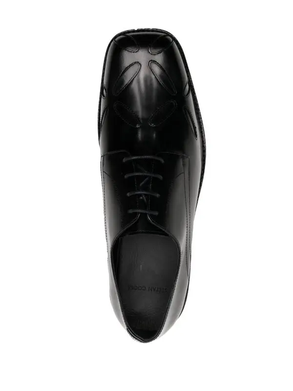 STEFAN COOKE Embroidered Leather Derby Shoes