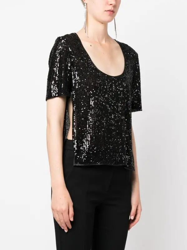 TOM FORD Sequin Embellished Short-sleeve Top