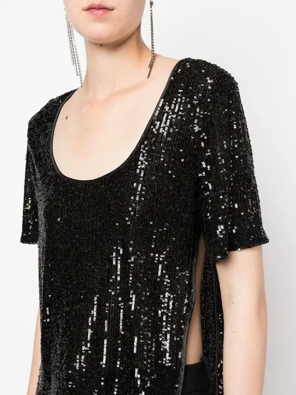 TOM FORD Sequin Embellished Short-sleeve Top