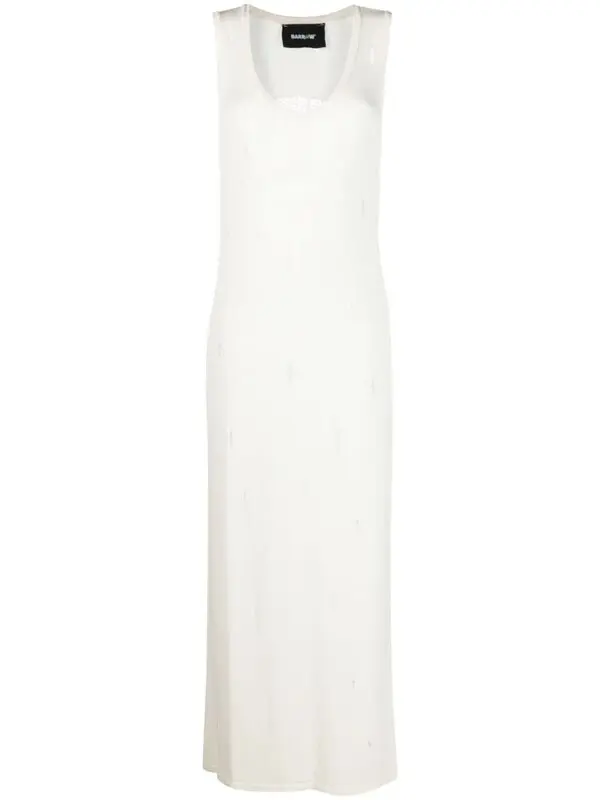 BARROW Distressed Knitted Maxi Dress - Neutrals