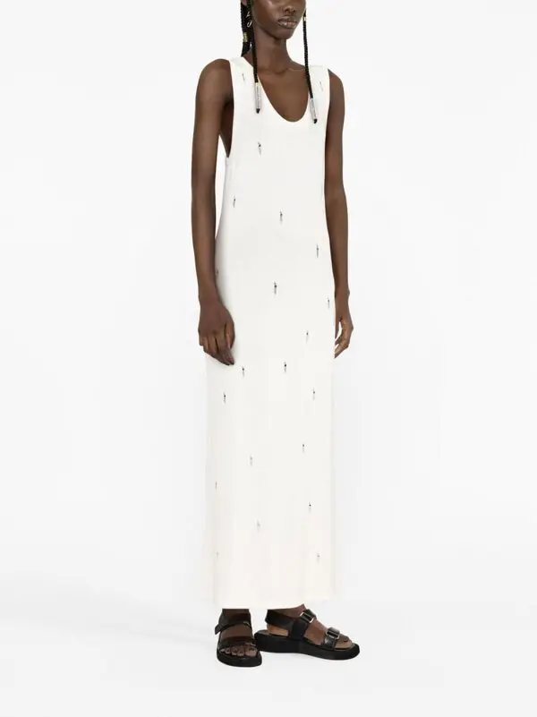 BARROW Distressed Knitted Maxi Dress - Neutrals