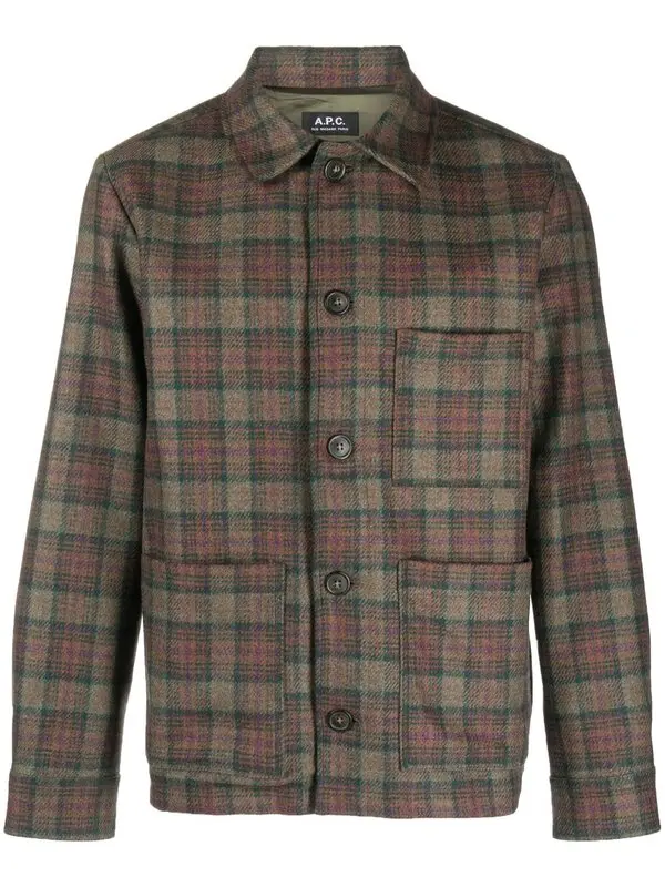 A.p.c. Checked Shirt Jacket