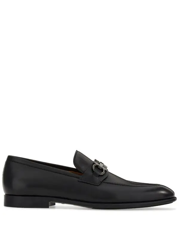 FERRAGAMO Gancini Horsebit Leather Loafers - Brown