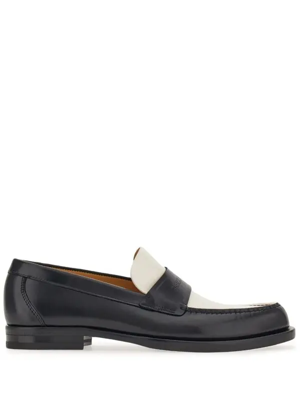FERRAGAMO Logo-debossed Two-tone Loafers