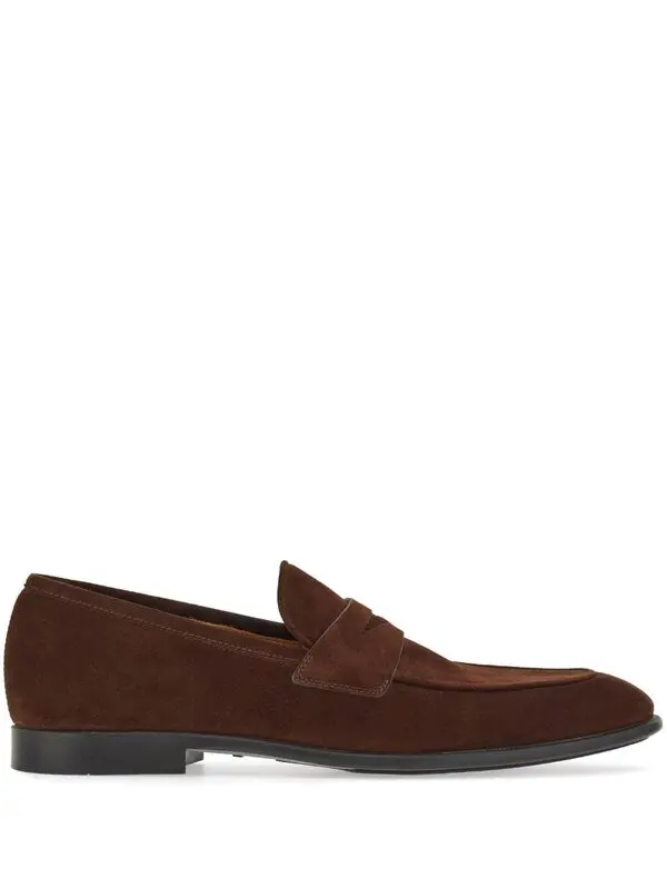 FERRAGAMO Penny-slot Leather Loafers - Brown