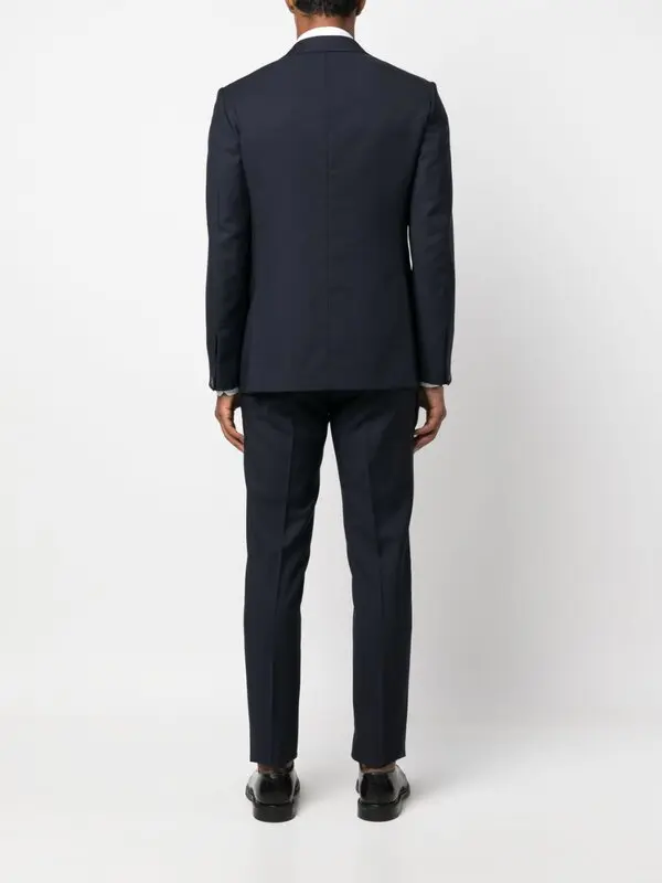D4.0 Single-breasted Wool Suit - Blue