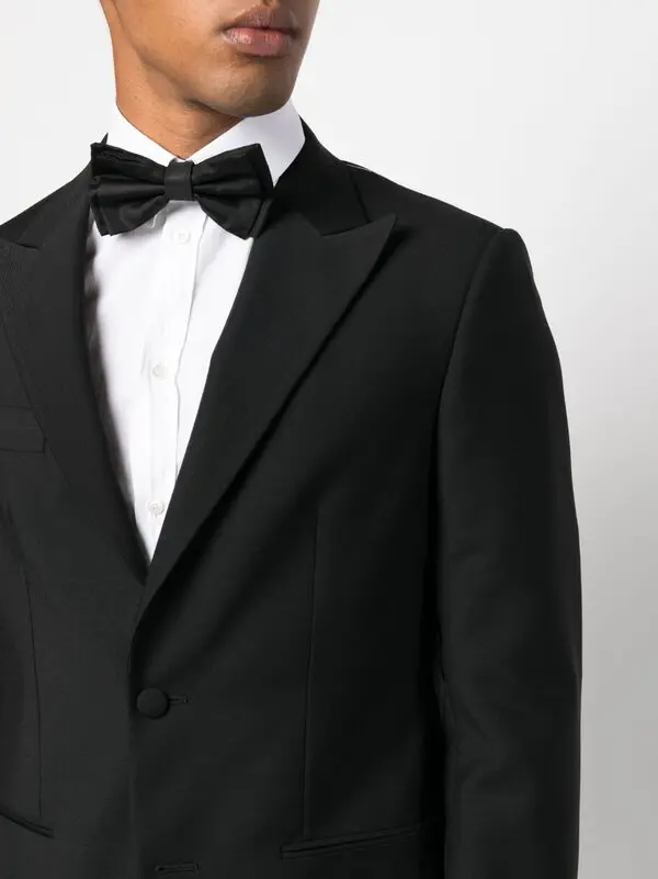 D4.0 Single-breasted Wool Suit - Black