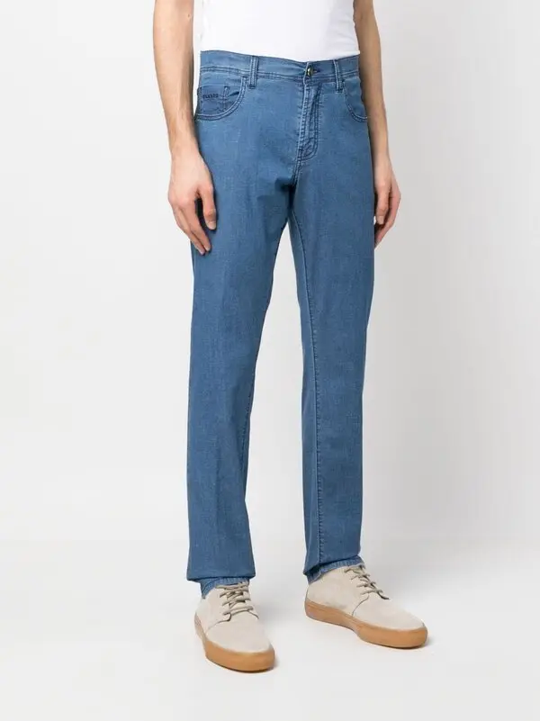 Canali Straight-leg Denim Jeans - Blue