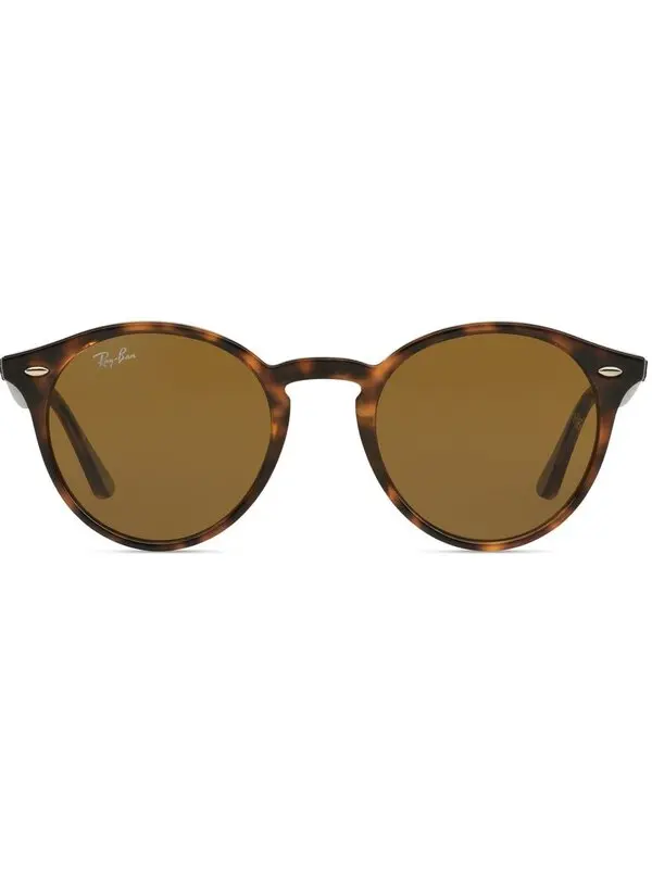 Ray-Ban Brown Tortoiseshell Round Sunglasses with Green-Tinted Lenses Ray-Ban RB2221 L (56 - 18) with Green lenses and Tortoise  main image 4