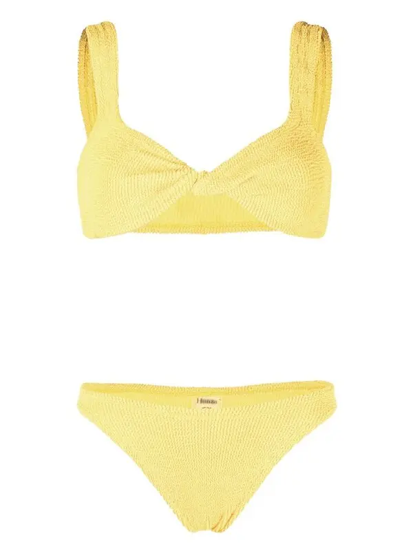 Hunza G Juno Twisted-top Crinkled Bikini