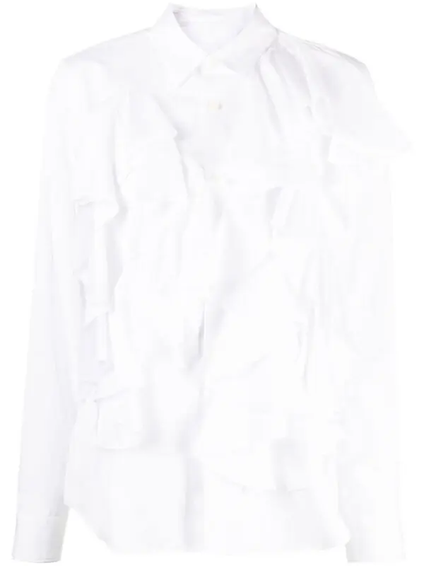 Comme Des Garçons Ruffled Cotton Shirt