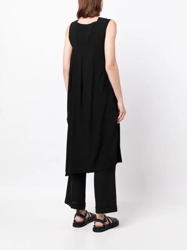 Y’s Asymmetric Draped Midi Dress