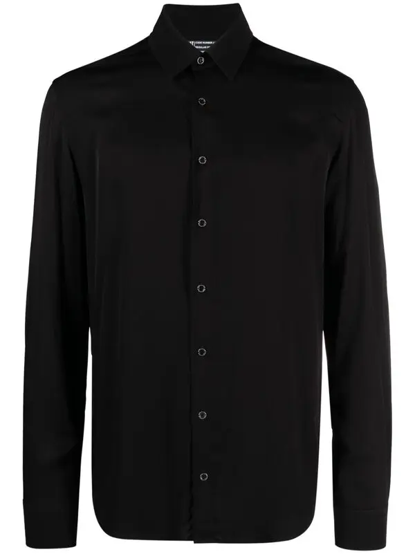 Patrizia Pepe Long-sleeved Button-up Shirt - Black