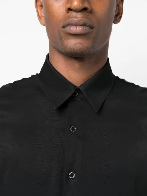 Patrizia Pepe Long-sleeved Button-up Shirt - Black