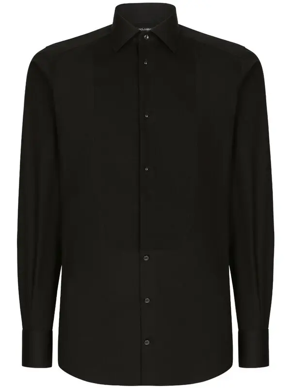 Dolce & Gabbana Gold-fit Cotton Tuxedo Shirt