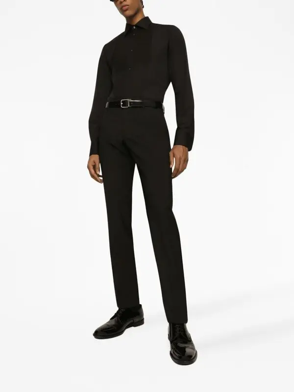 Dolce & Gabbana Gold-fit Cotton Tuxedo Shirt