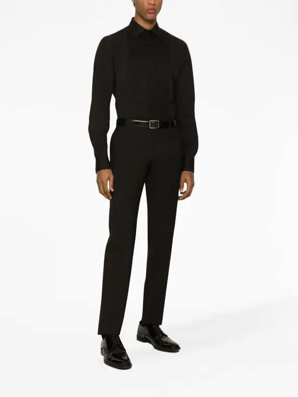Dolce & Gabbana Gold-fit Cotton Tuxedo Shirt