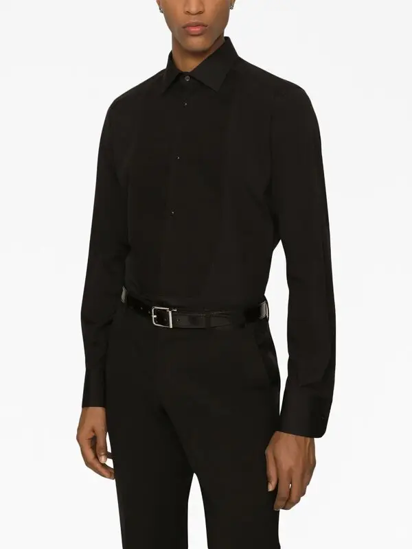 Dolce & Gabbana Gold-fit Cotton Tuxedo Shirt