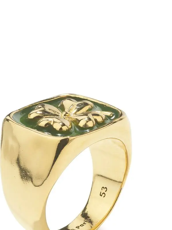 GOOSSENS Talisman Clover Signet Ring