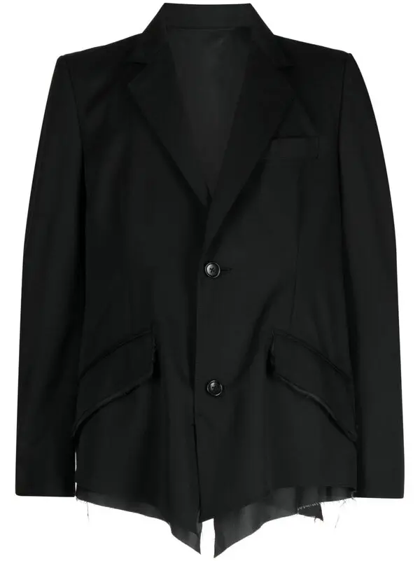 SULVAM Asymmetric Wool Blazer