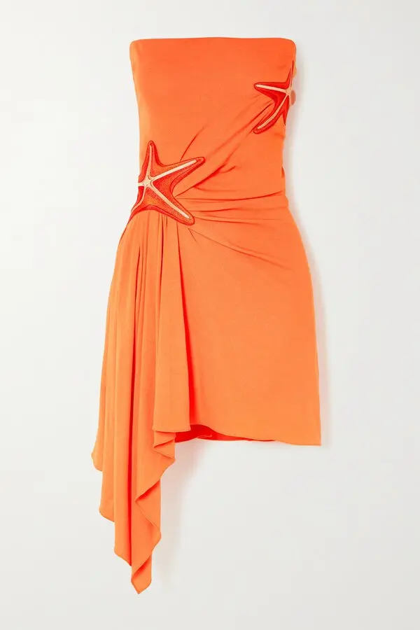 navy blue dress for baby girl One Shoulder Cut Out Knot Detail Mini Bodycon Dress In Orange Acid Wash |  EGO US main image 0