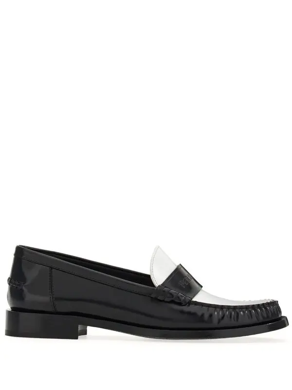 FERRAGAMO Debossed-logo Leather Loafers - White