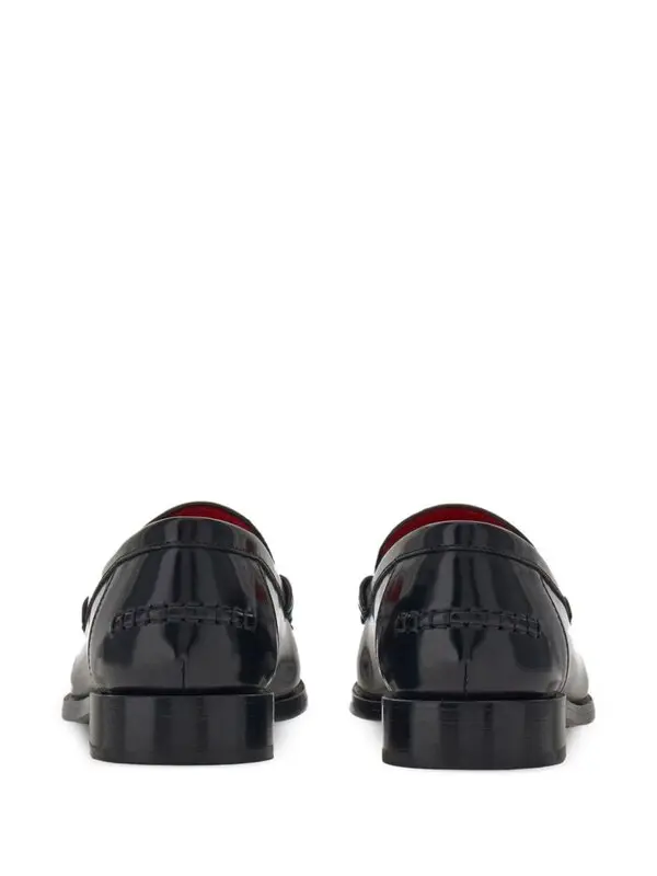 FERRAGAMO Debossed-logo Leather Loafers