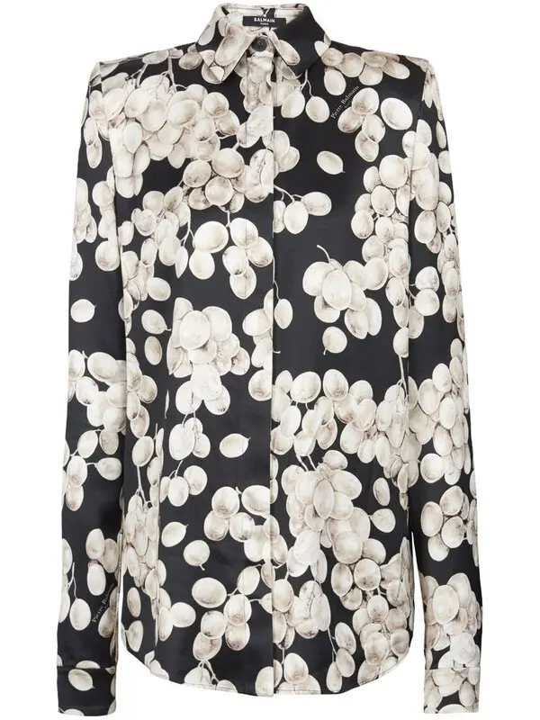 Balmain Raisin Print Top - Black