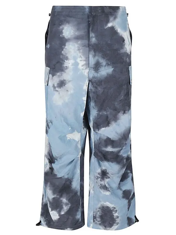 CHILDREN OF THE DISCORDANCE Tie-dye Print Nylon Trousers - Blue