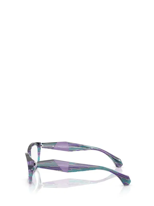 ALAIN MIKLI Cat-eye Eyeglasses - Cyberpunk / Opal Purple / Black
