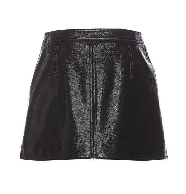 COURREGES Reedition Vinyl Mini Skirt - Black