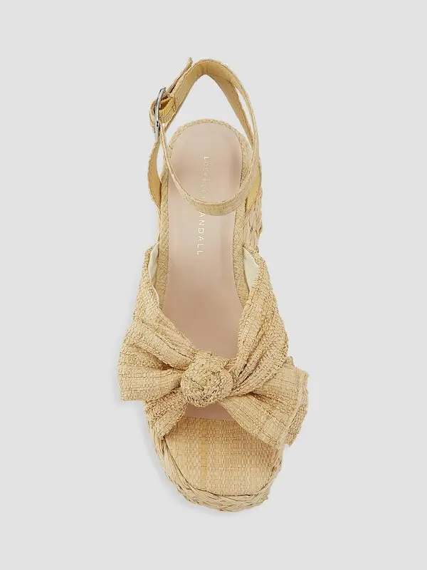 LOEFFLER RANDALL Gaby Raffia Bow Espadrilles