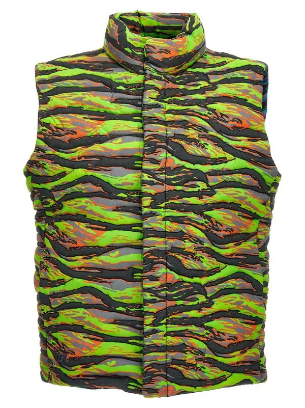 ERL Quilted Camouflage Vest - Multicolor