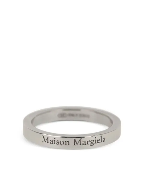 MAISON MARGIELA Logo Band Ring - Silver