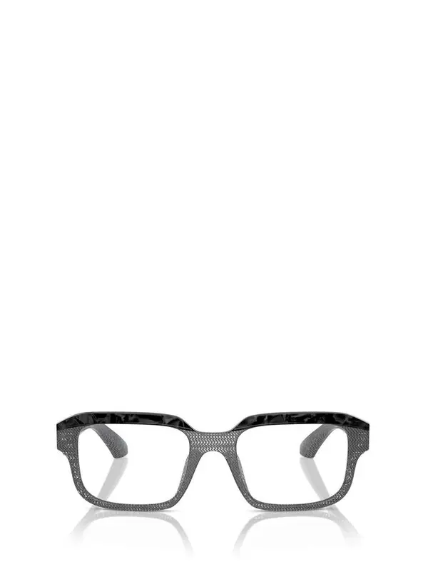 ALAIN MIKLI Rectangular Eyeglasses - Pointillee Grey / Noir Nacree