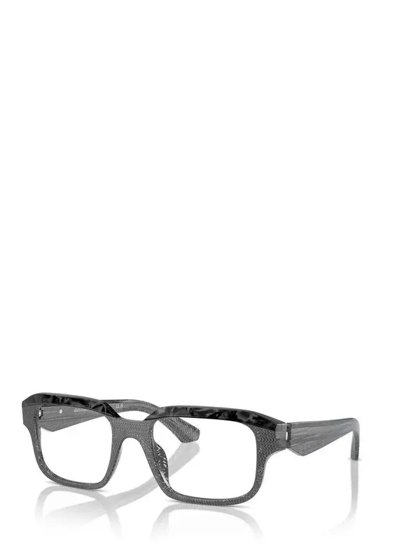 ALAIN MIKLI Rectangular Eyeglasses - Pointillee Grey / Noir Nacree