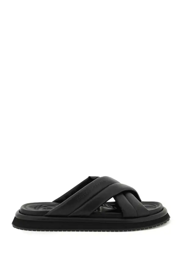 Dolce & Gabbana Faux Leather Slides In Nero - 33% Off  display picture 2