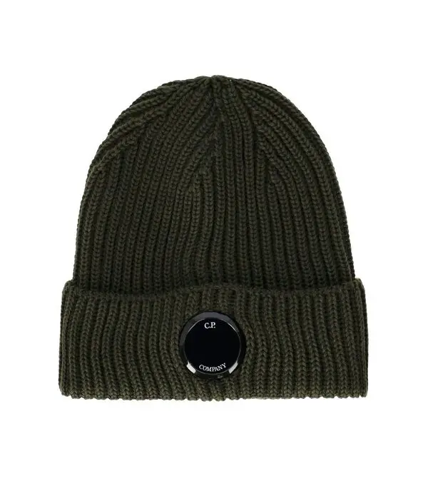 C.P. COMPANY Military Ribbed Beanie - Green