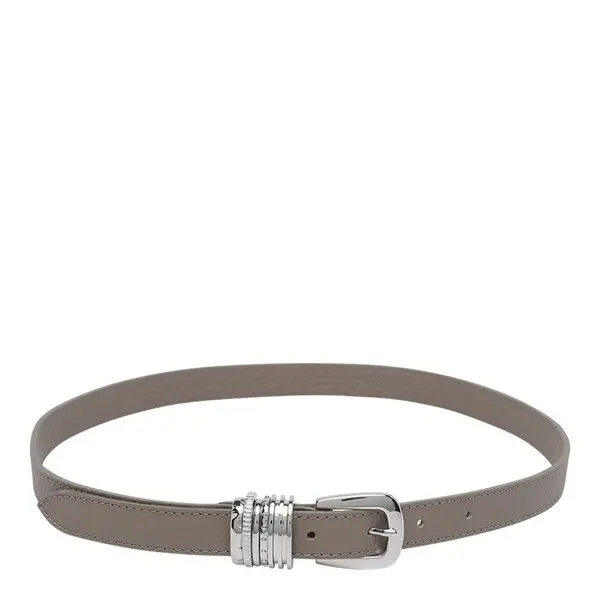 ORTIGNI Leather Belt - Beige