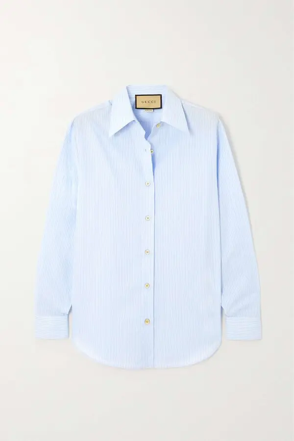 Gucci Striped Cotton-poplin Shirt