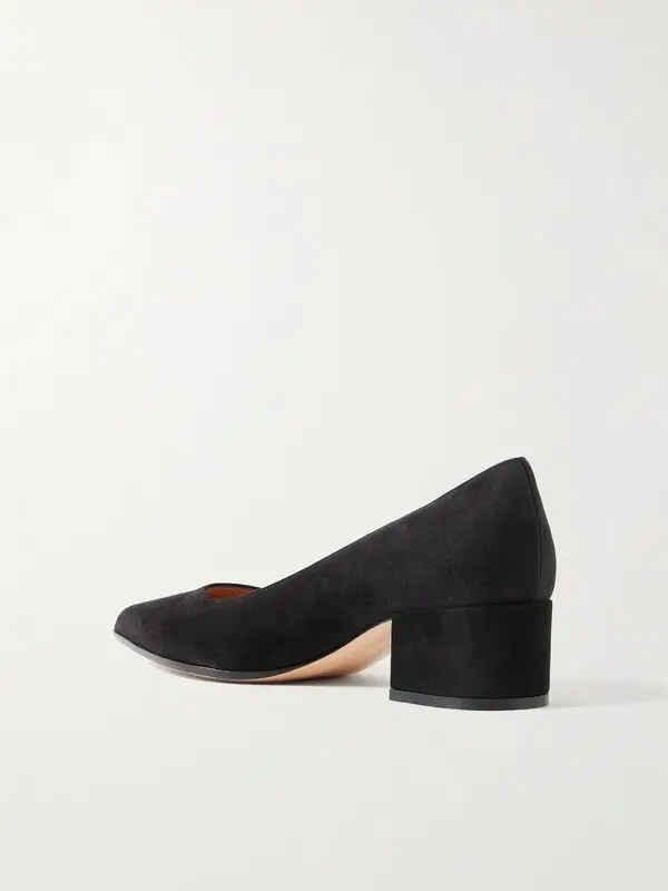 GIANVITO ROSSI Piper 45 Suede Pumps - Black
