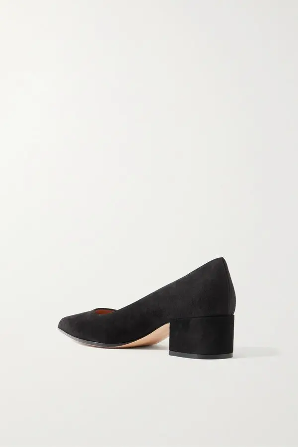 GIANVITO ROSSI Piper 45 Suede Pumps - Black