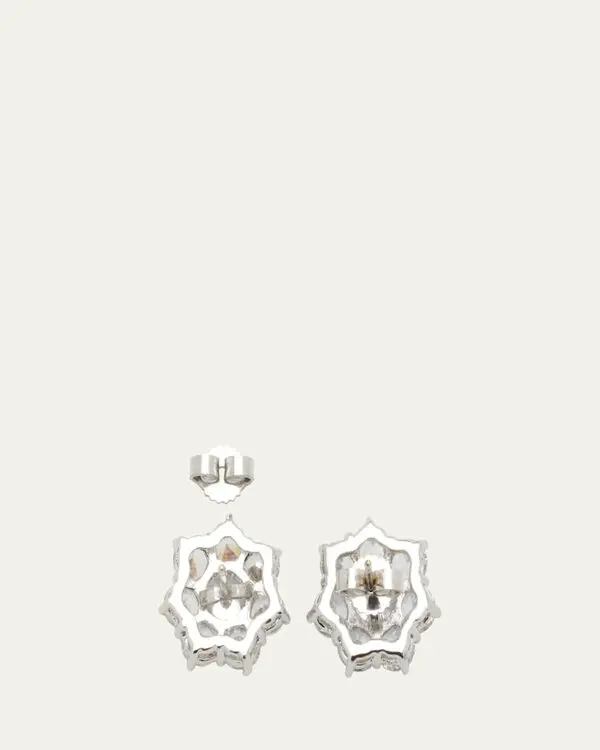 FANTASIA BY DESERIO Flower Cz Crystal Stud Earrings
