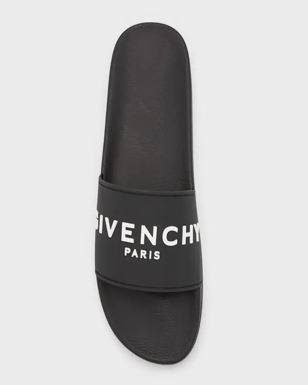 Givenchy Logo Slide Sandals - Black