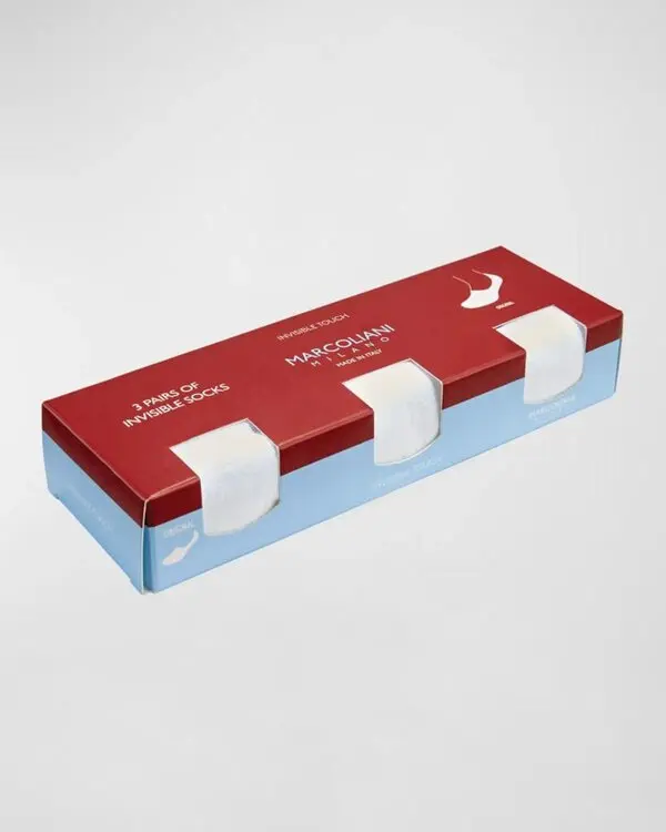 Marcoliani Invisible Touch 3-pack No-show Socks