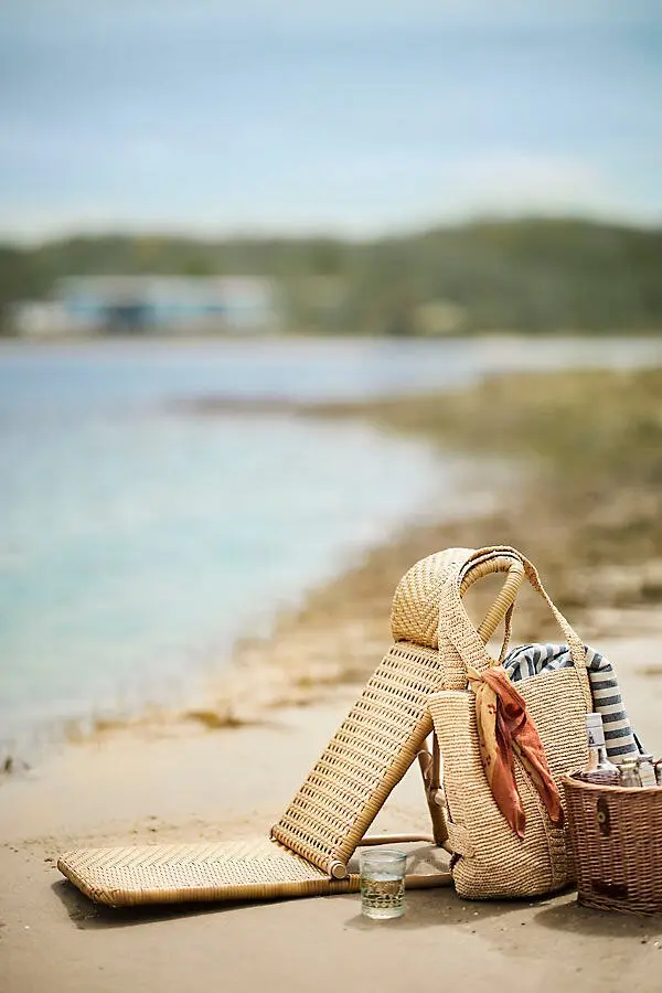 TERRAIN Raffia Traveler Tote Bag - Multi
