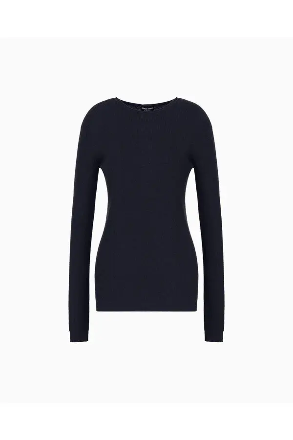 Giorgio Armani Pure Cashmere Crew-neck Jumper - Blue / Navy