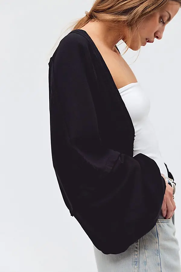 Free People Shrug It Off Sweatshirt - Black