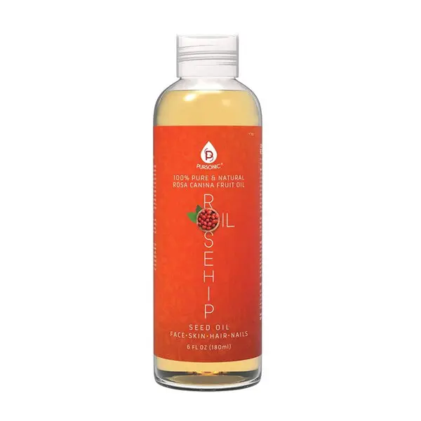 PURSONIC 100% Pure & Cold Pressed Premium Rosehip Seed Oil 6 Oz - Orange